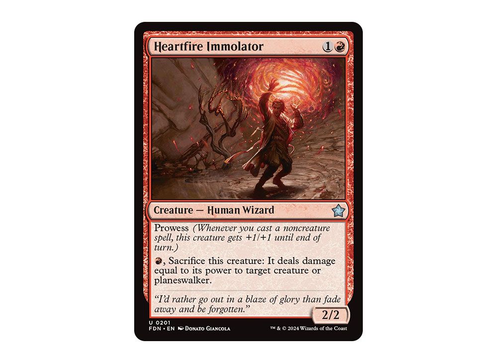 Heartfire Immolator U :Foil [FDN 0201] [EN](Foundations) | SNKRDUNK