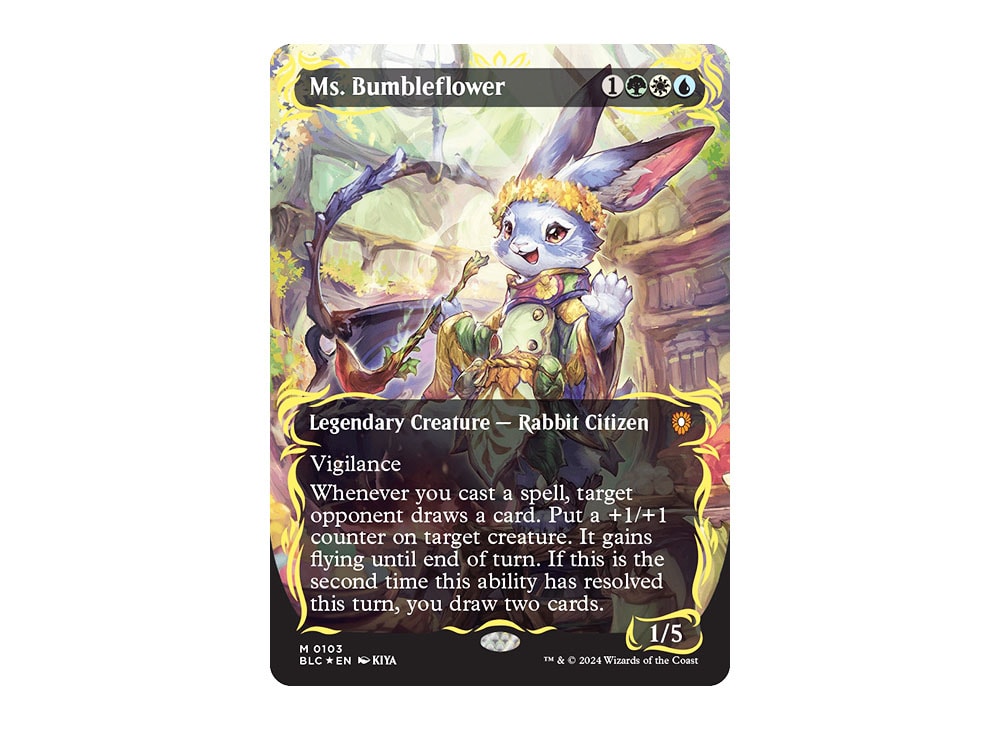 Ms. Bumbleflower M :Foil :Borderless [BLC 0103] [EN](Bloomburrow ...