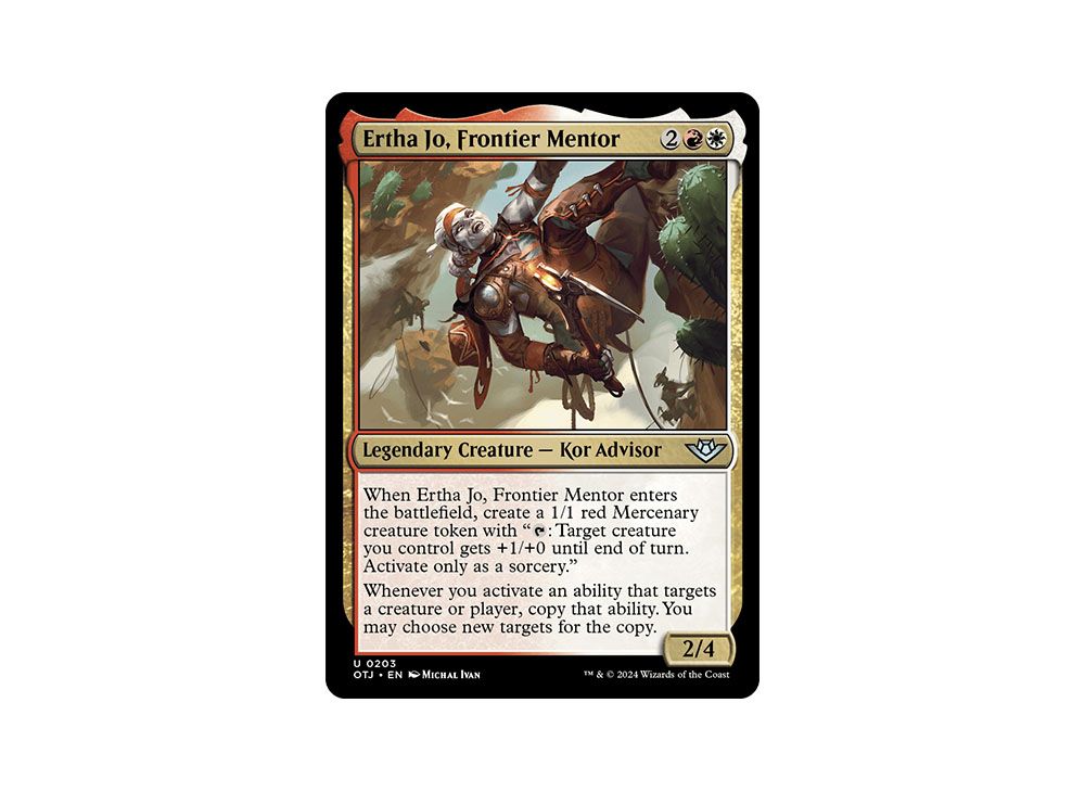 Ertha Jo Frontier Mentor U :Foil [OTJ 0203] [EN](Outlaws of Thunder ...