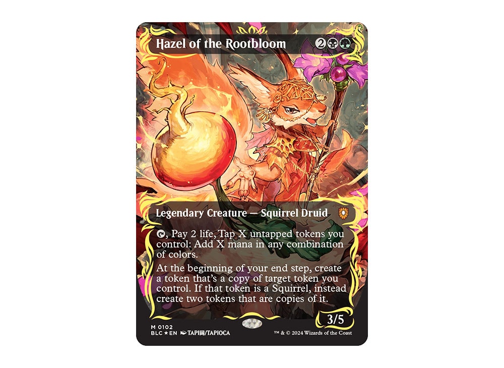 Hazel of the Rootbloom M :Foil :Borderless [BLC 0102] [EN](Bloomburrow ...