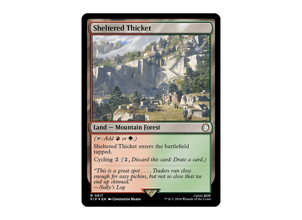 Sheltered Thicket R :Foil [PIP 0817] [EN](Fallout) | SNKRDUNK