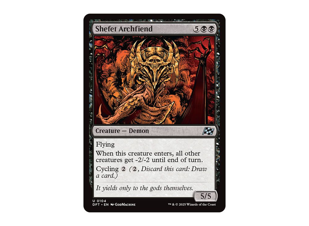 Shefet Archfiend U :Foil [DFT 0104] [EN](Aetherdrift) | SNKRDUNK