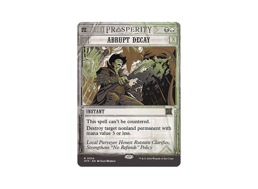Abrupt Decay R :Foil [OTP 0034] [EN](Outlaws of Thunder Junction) | SNKRDUNK