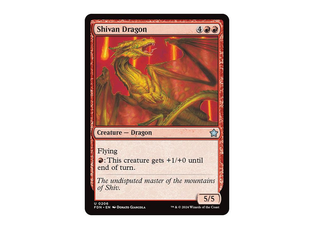 Shivan Dragon U :Foil [FDN 0206] [EN](Foundations) | SNKRDUNK