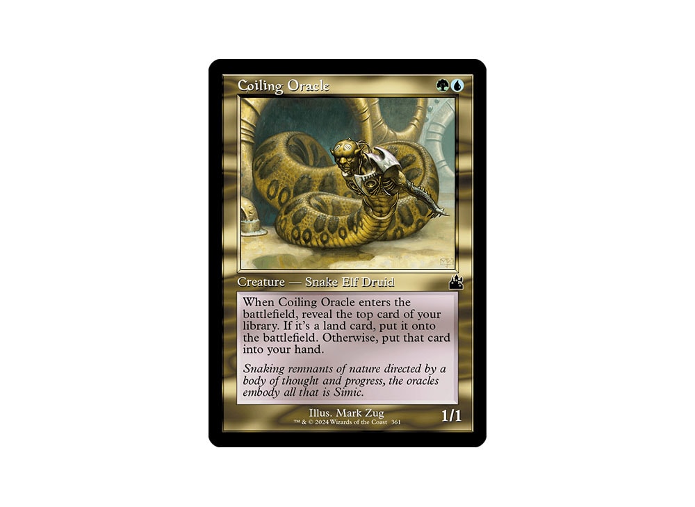 Coiling Oracle C :Foil :Retro Frame [RVR 361] [EN](Ravnica Remastered ...