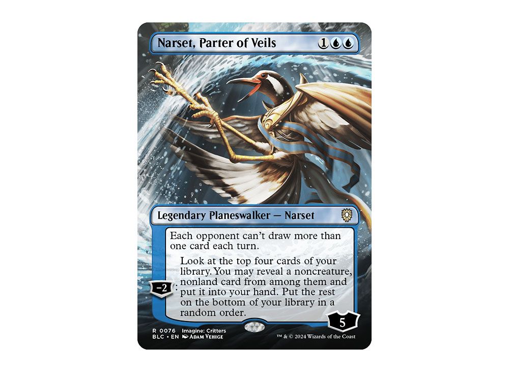 Narset Parter of Veils R :Foil :Borderless [BLC 0076] [EN](Bloomburrow) | SNKRDUNK