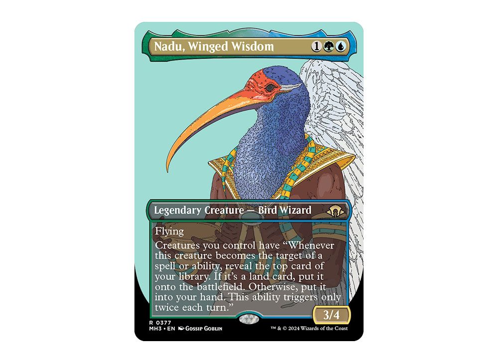 Nadu Winged Wisdom R :Foil :Borderless [MH3 0377] [EN](Modern Horizons ...