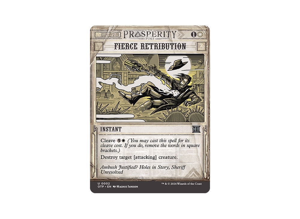 Fierce Retribution U :Foil [OTP 0002] [EN](Outlaws of Thunder Junction ...