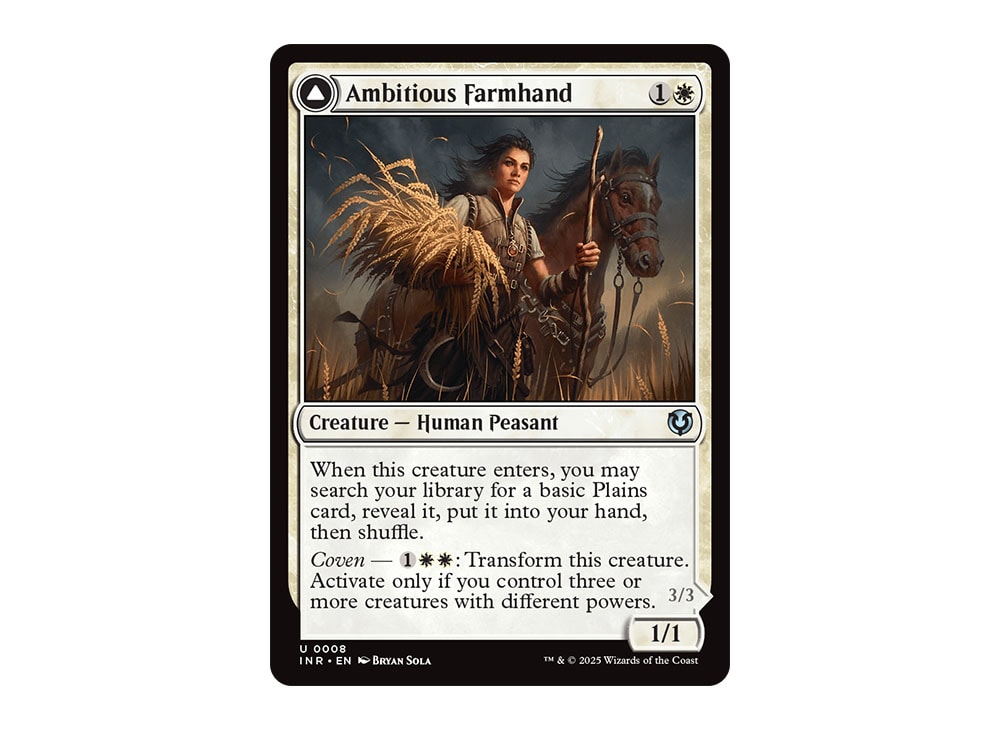 Ambitious Farmhand / Seasoned Cathar U :Foil [INR 0008] [EN](Innistrad ...