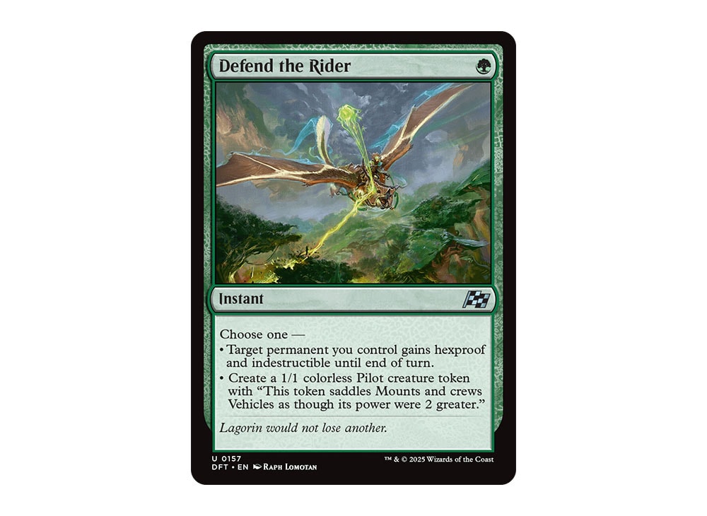 Defend the Rider U :Foil [DFT 0157] [EN](Aetherdrift) | SNKRDUNK