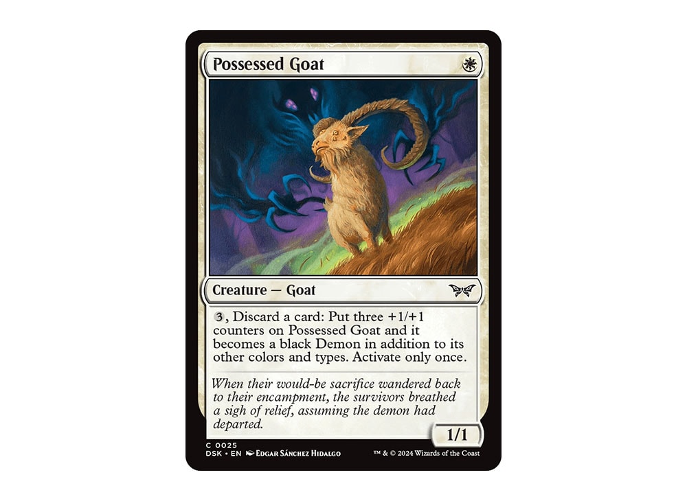 Possessed Goat C :Foil [DSK 0025] [EN](Duskmourn : House of Horror ...