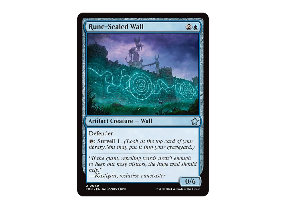 Rune-Sealed Wall U :Foil [FDN 0049] [EN](Foundations) | SNKRDUNK