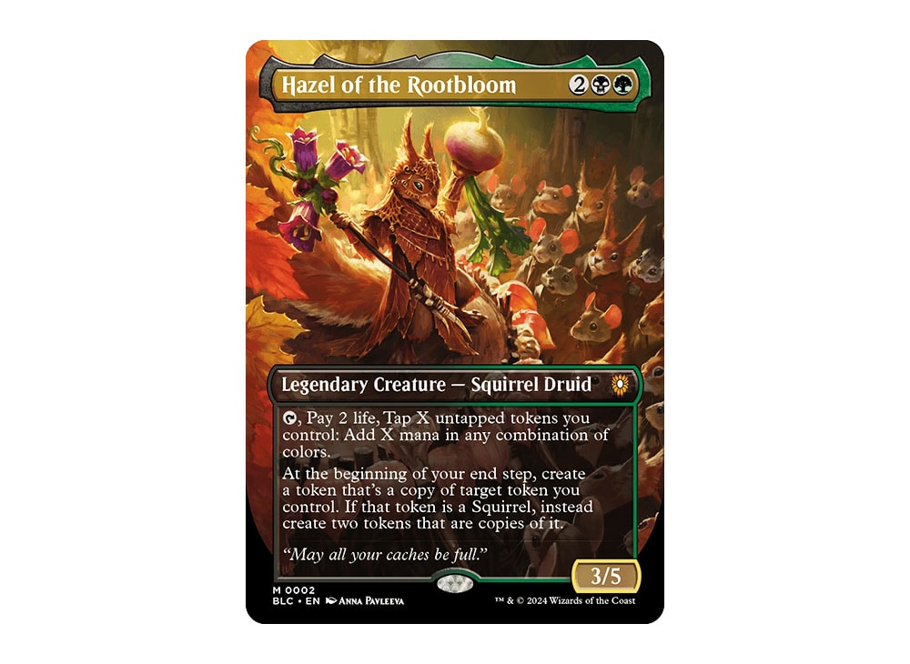 Hazel of the Rootbloom M :Foil :Borderless [BLC 0002] [EN](Bloomburrow ...