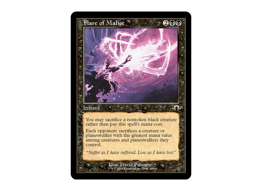 Flare of Malice R :Foil :Retro Frame [MH3 408] [EN](Modern Horizons 3 ...