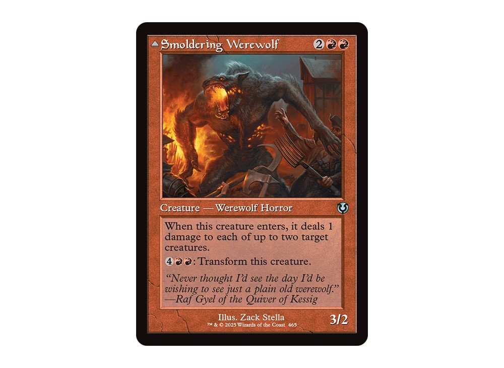 Smoldering Werewolf / Erupting Dreadwolf U :Foil :Retro Frame [INR 465 ...
