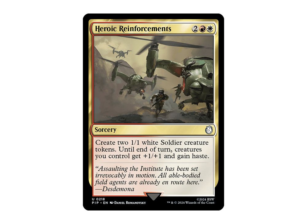 Heroic Reinforcements U :Foil [PIP 0218] [EN](Fallout) | SNKRDUNK