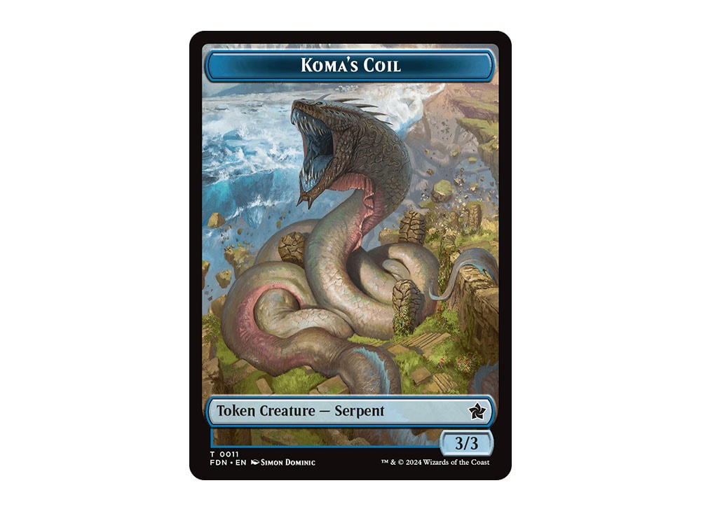 Koma's Coil Token T :Foil [FDN 0011] [EN](Foundations) | SNKRDUNK