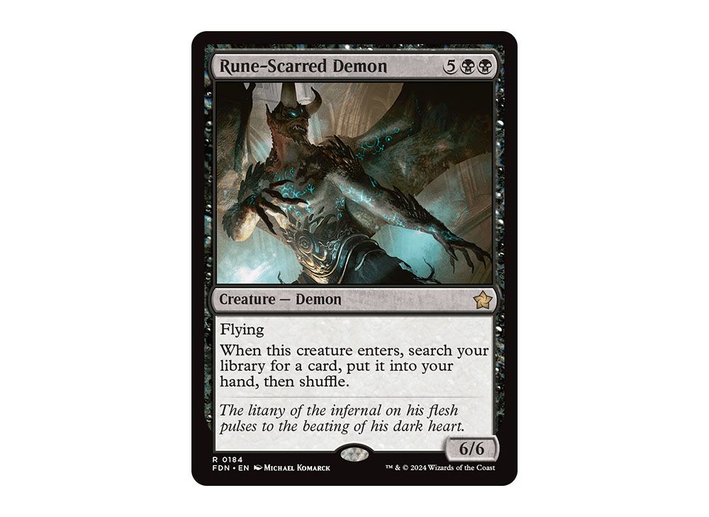 Rune-Scarred Demon R :Foil [FDN 0184] [EN](Foundations) | SNKRDUNK