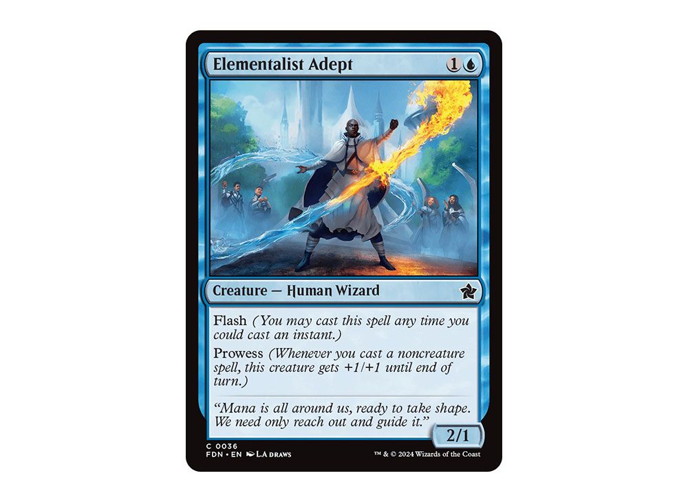 Elementalist Adept C :Foil [FDN 0036] [EN](Foundations) | SNKRDUNK