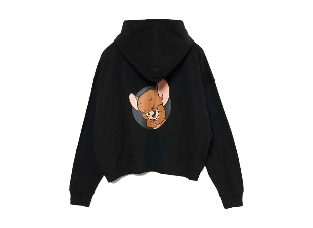 graniph x Tom and Jerry Laughing Jelly Big Silhouette Fleece Zip Parka ...