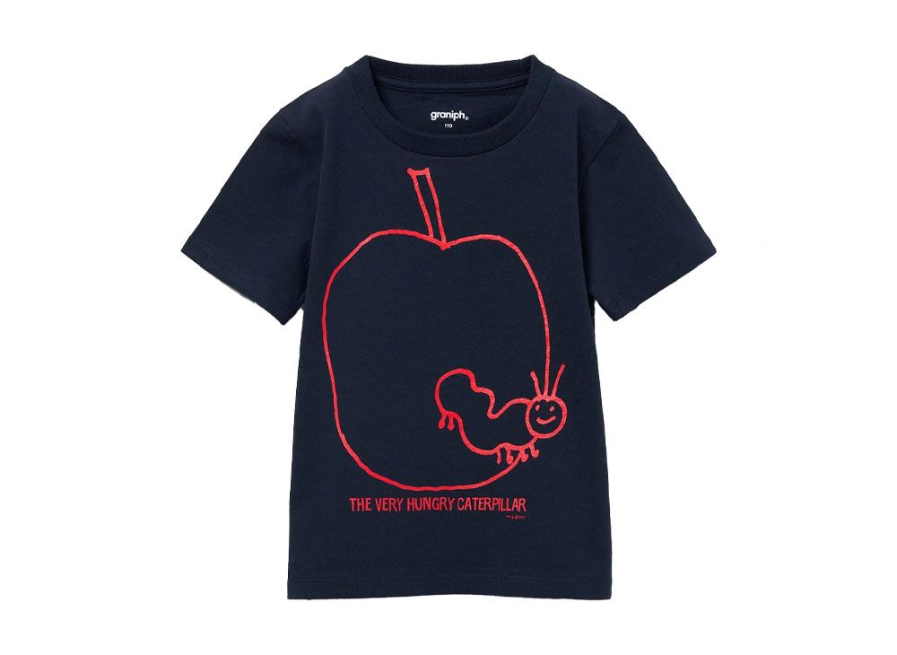graniph x Eric Carle Sketch Apple Kids T-Shirt "Navy" | SNKRDUNK