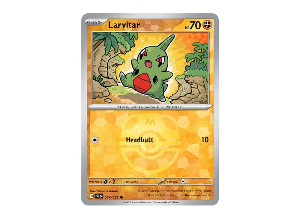 Larvitar C :Master Ball Holo [PRE EN 047/131](Scarlet & Violet "Prismatic Evolutions") | SNKRDUNK