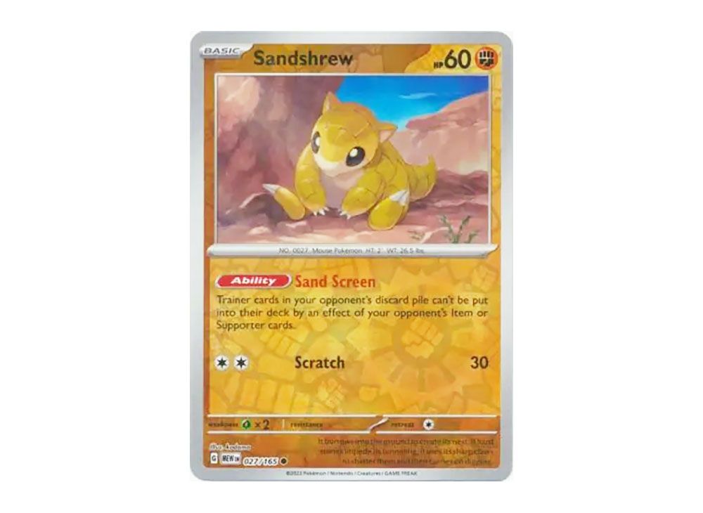 Sandshrew C :Reverse Holo [MEW EN 027/165](Scarlet & Violet "151 ...