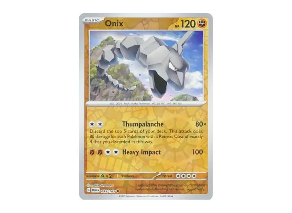 Onix U :Reverse Holo [MEW EN 095/165](Scarlet & Violet "151") | SNKRDUNK