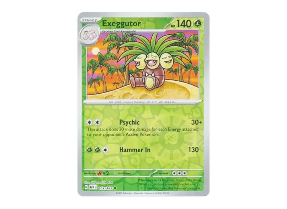 Exeggutor U :Reverse Holo [MEW EN 103/165](Scarlet & Violet "151 ...