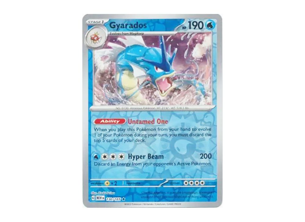 Gyarados R :Reverse Holo [MEW EN 130/165](Scarlet & Violet "151 ...