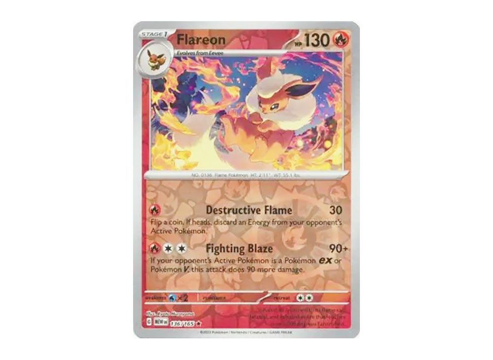 Flareon R :Reverse Holo [MEW EN 136/165](Scarlet & Violet "151") | SNKRDUNK