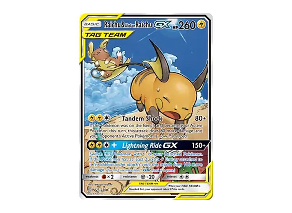 Raichu & Alolan Raichu GX UR [221/236](Sun & Moon "Unified Minds") | SNKRDUNK